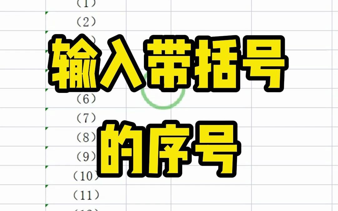 在表格中,为什么直接去输入带括号的序号后,得到的结果为负数?