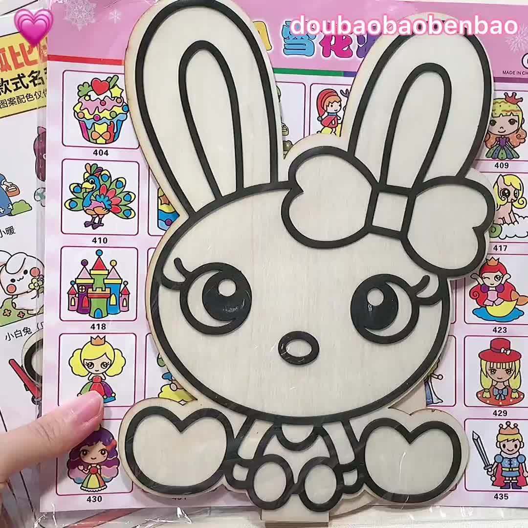 【雪花泥木版画】既可以玩泥又可以给木板画上色~ #手工 #手工diy #...