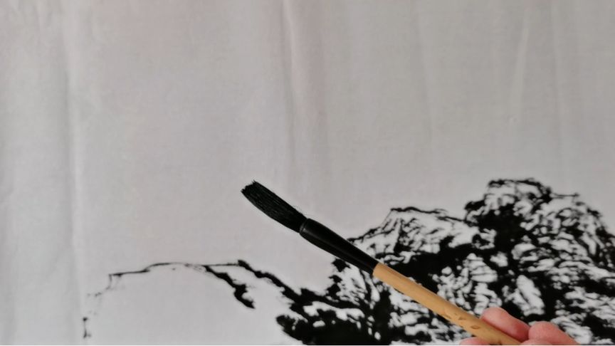 国画山水入门山石勾皴用笔方法