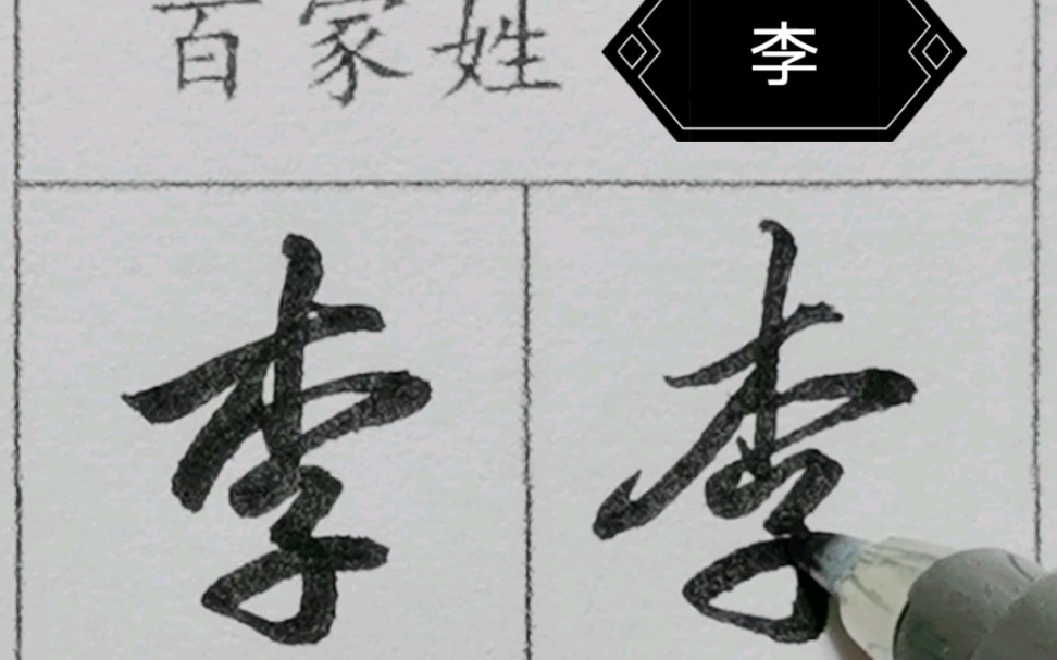 张风亮硬笔书法:百家姓(李)