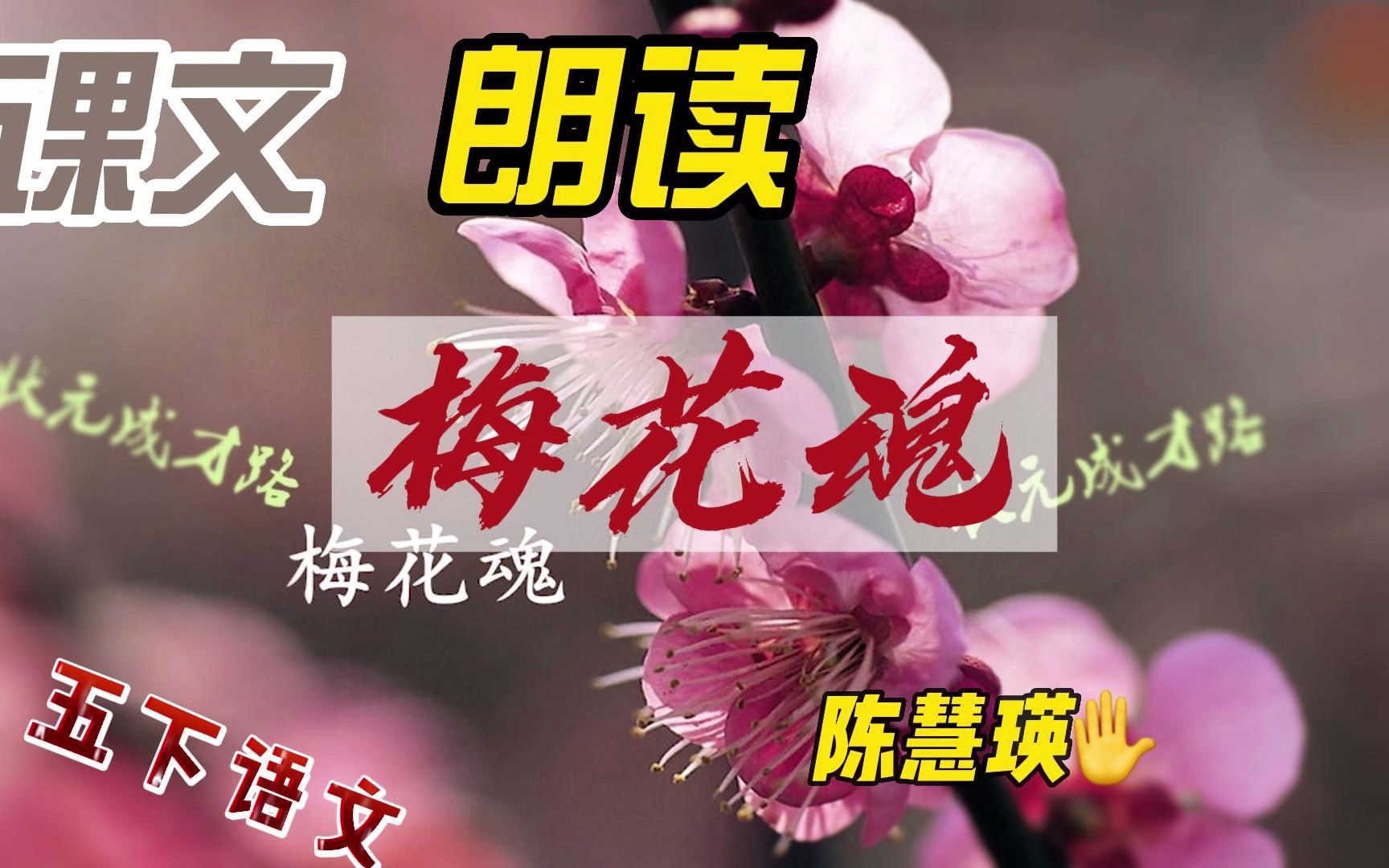 课文朗读:统编版语文五年级下册第4课《梅花魂》