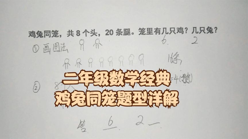 二年级数学鸡兔同笼题型详细讲解