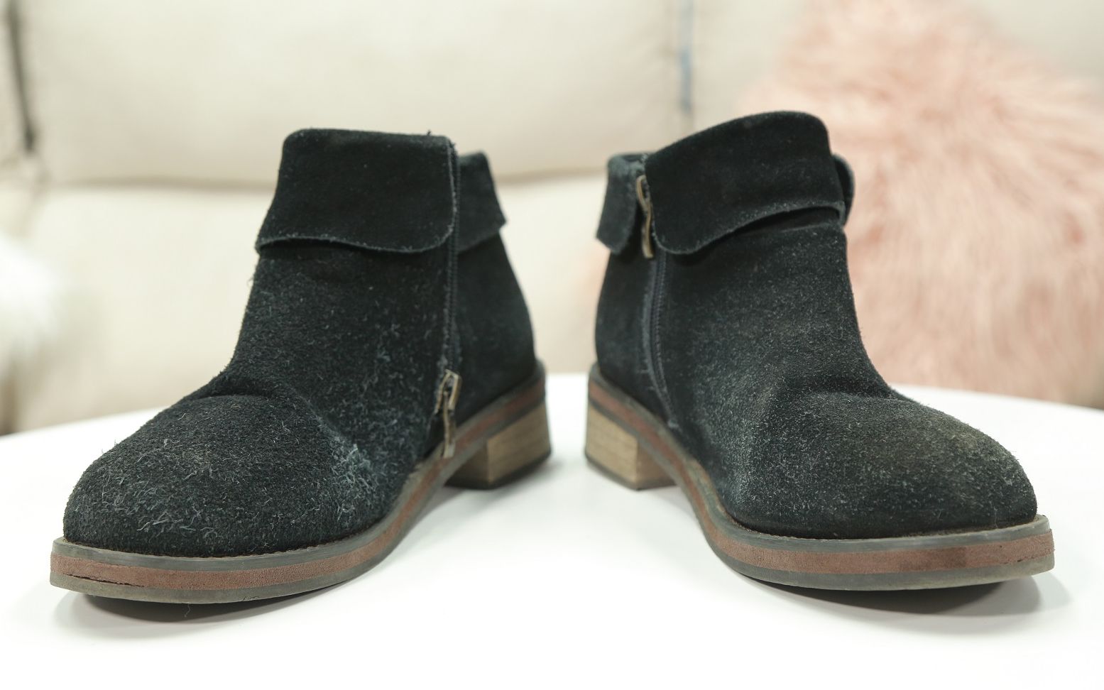 磨砂鞋毛绒鞋子容易脏还不好打理,试试这个小妙招,快速清洗干净