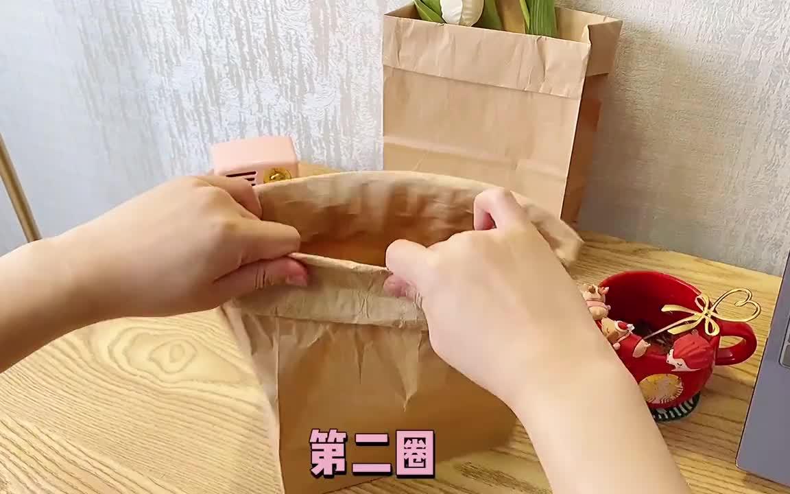 收纳宝藏之牛皮纸袋!三种叠法 总有一个适合你～