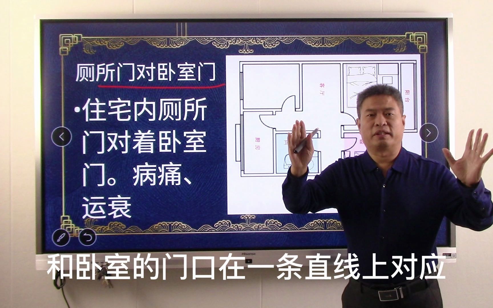 陈老师讲风水:厕所门对卧室门