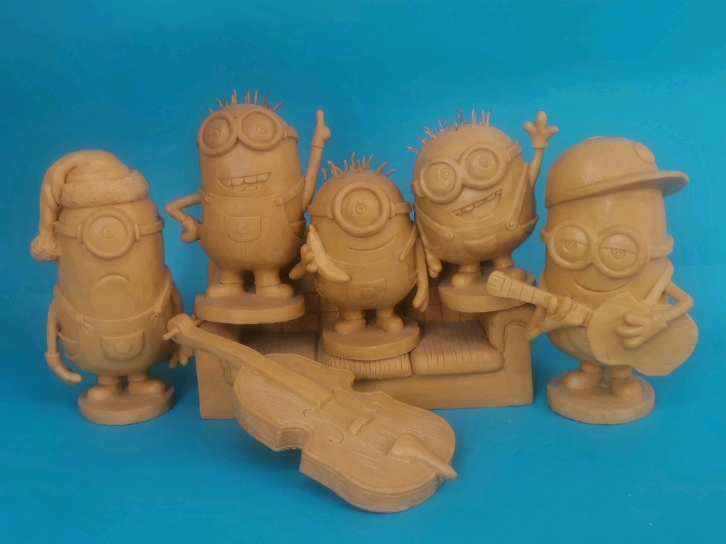 小黄人油泥模型雕刻雕塑 纯手工制作 题材广泛 可塑性强 动物 人物 ...