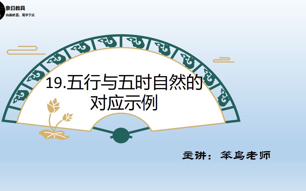 19.笨鸟《五行与自然人体时的对应关系示例》