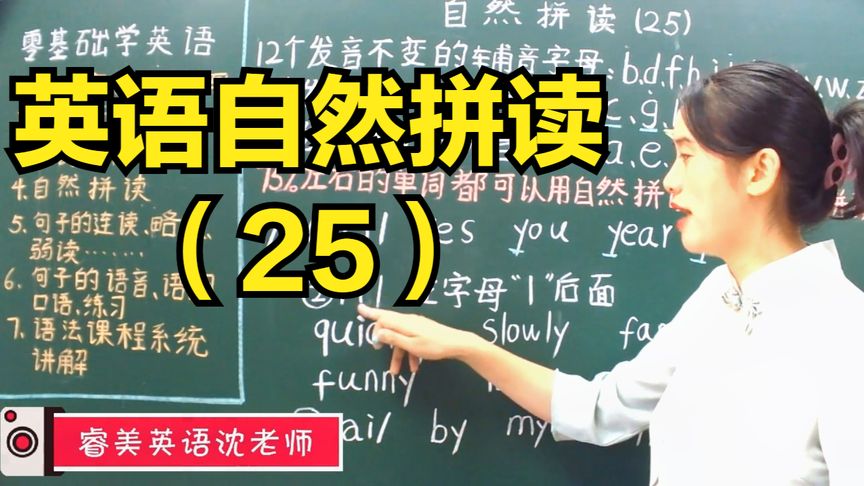 英语自然拼读(25)辅音字母y的发音睿美英语沈老师