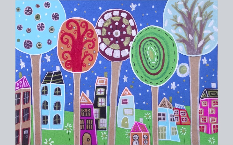 创意风景剪贴画