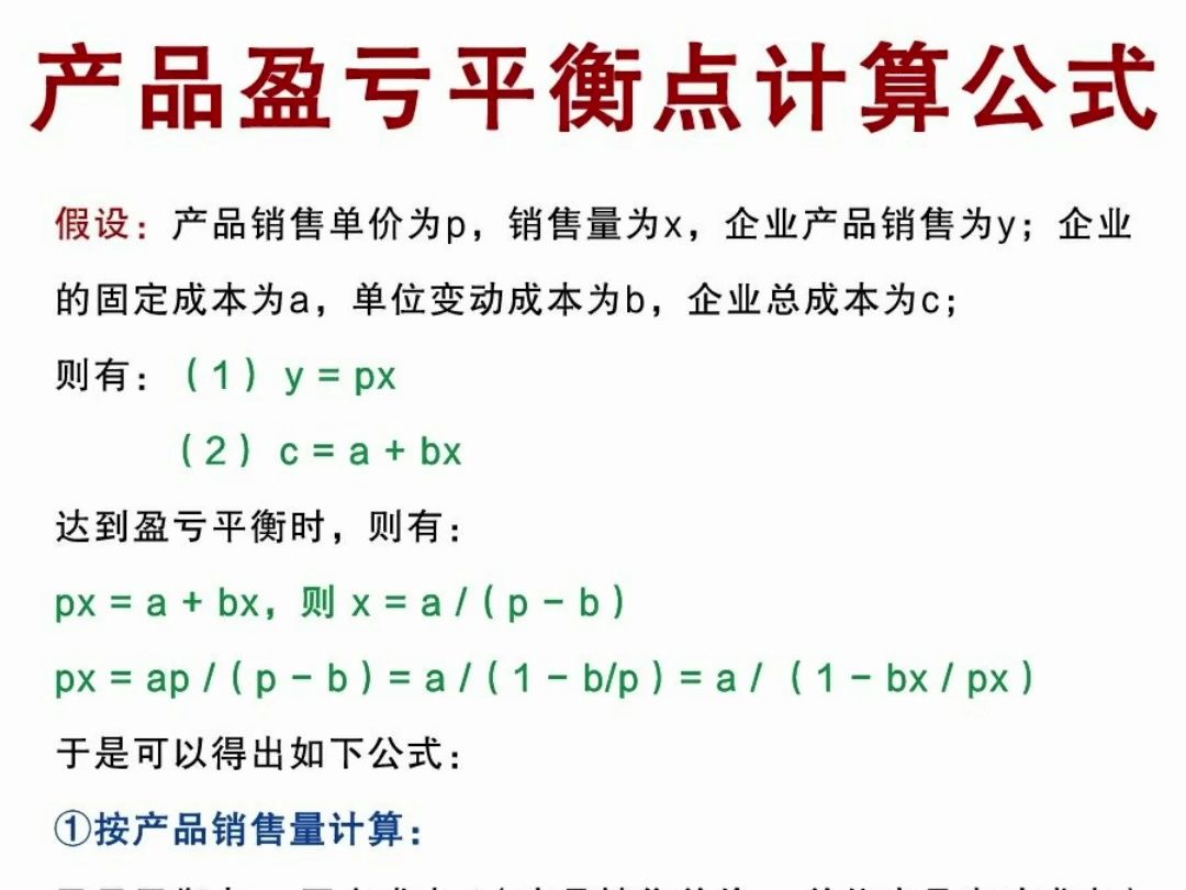 原来盈亏平衡点要这么计算!没见过这么好用的全自动盈亏平衡点 分析...