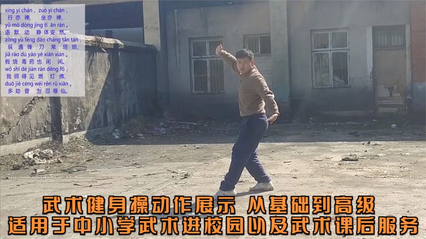 武术健身操动作展示 适用于中小学武术进校园 武术课后服务