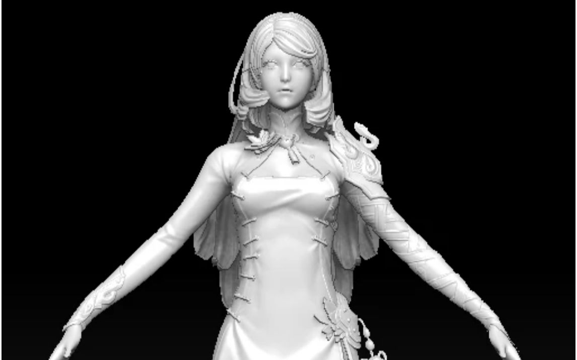 【zb白模】次世代女性人物角色模型制作