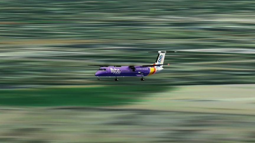 #模拟航空飞行2021#驾驶冲八8飞机降落,飘了半个跑到才降落