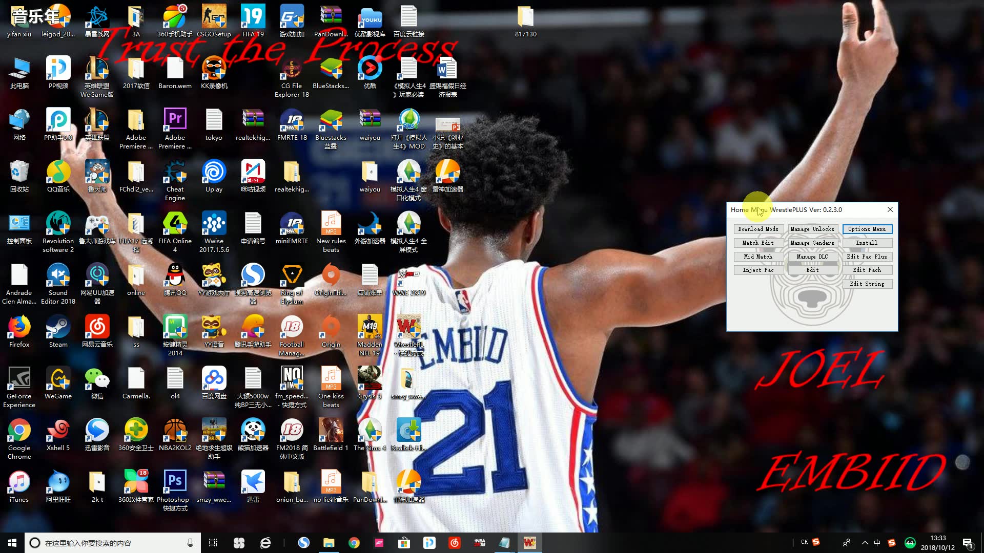 WWE2K19 导入CM朋克教程(10.13更新文件)