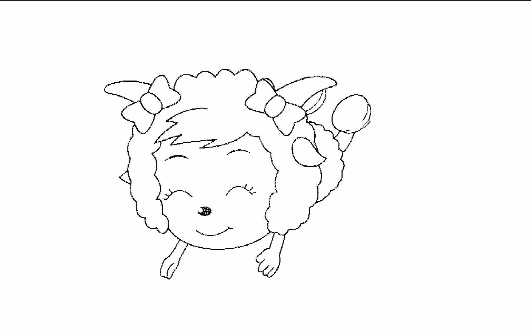 一分钟简笔画 美羊羊