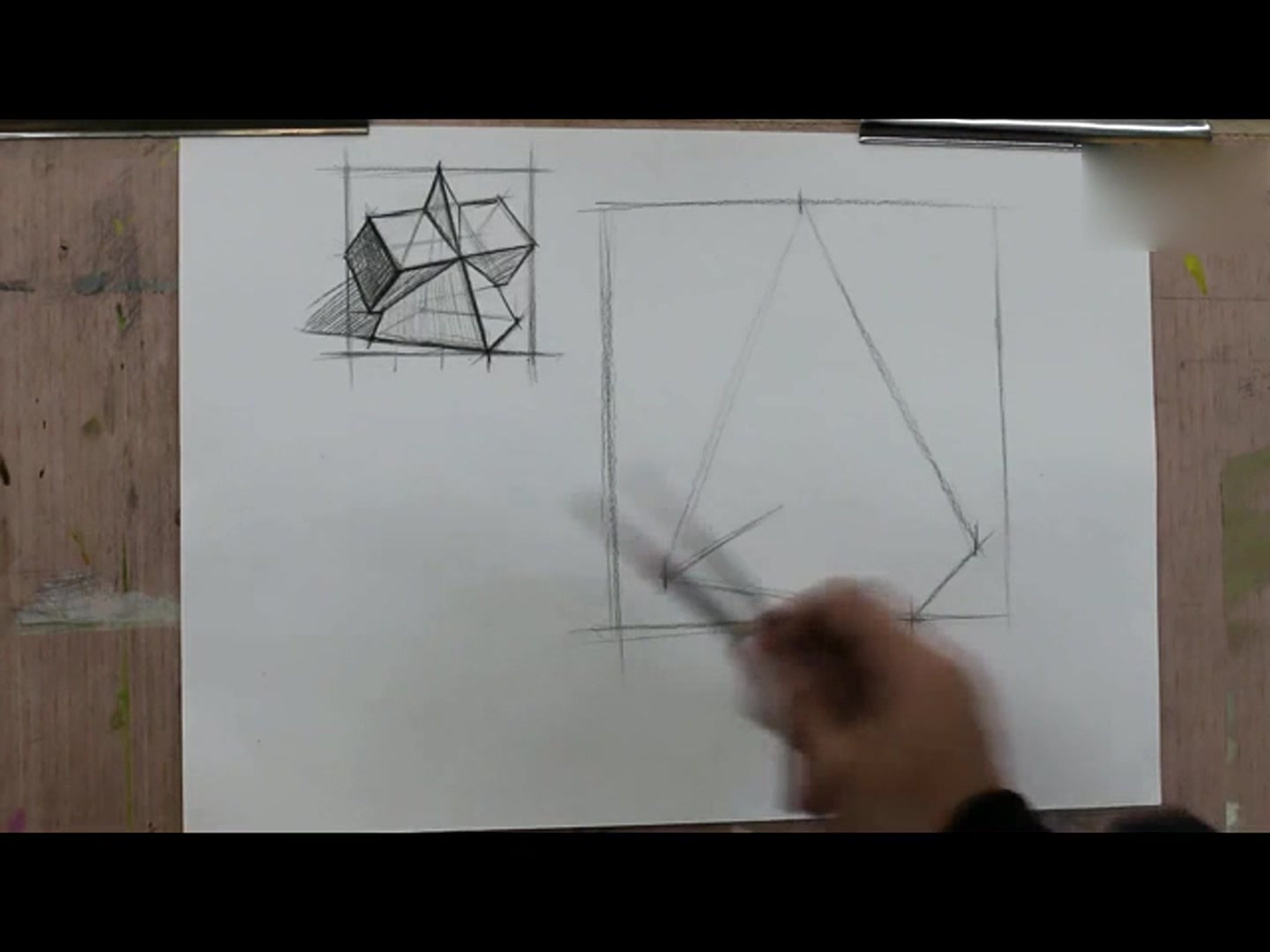 素描入门教学素描几何形体圆锥体画法示范视频_零基础自学素描基础...