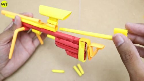 儿的玩具纸折的枪动手制作手工制作玩具diy科技小制作自制玩具亲子...
