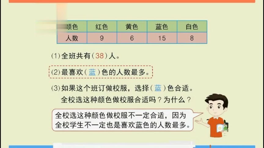 人教版二年级数学下册 《数据收集整理》 教材同步