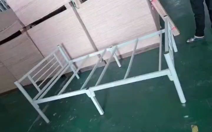 出租屋单人铁架床90厘米宽送棕床垫弯头铁床厂家宿舍公寓全套批发