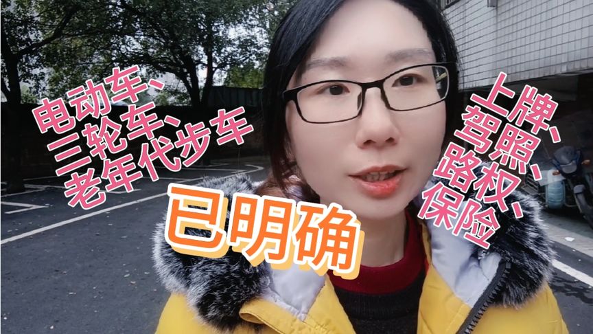 电动车,三轮车,老年代步车,上牌,驾照,路权,保险已明确!