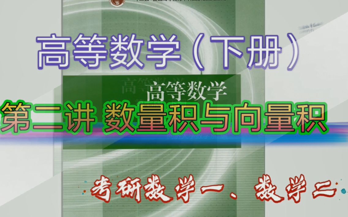 高等数学(下)第二讲 数量积与向量积