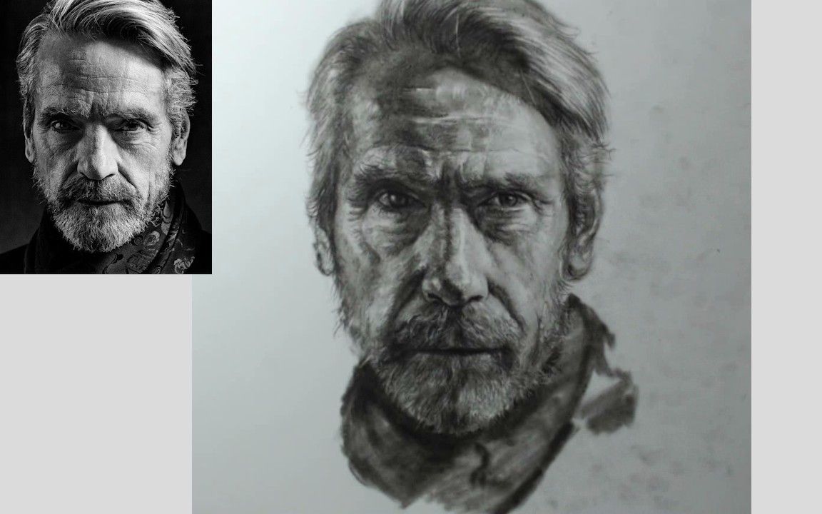 2小时作画,居然画得这么出神入化!教你正确使用压痕笔画胡须!