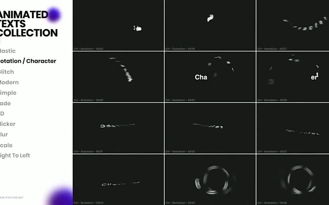 FCPX插件2133个标题文字MG动画元素相机平移缩放旋转信号干扰...