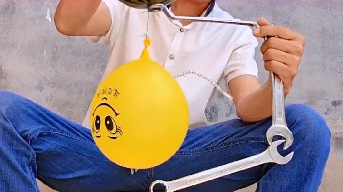 农村牛人:科学实验挑战赛,杠杆的平衡原理!