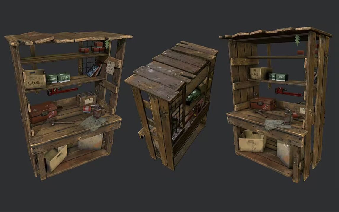 【3Dmax建模】次世代场景道具“桌子”模型制作,新手必备的全流程...