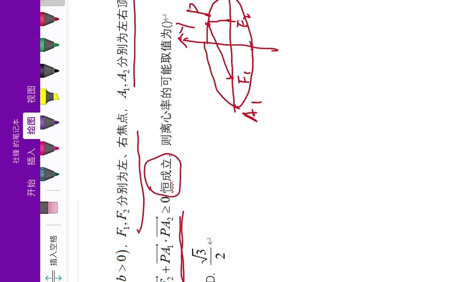 高考数学模拟题:极化恒等式的应用——椭圆与向量综合