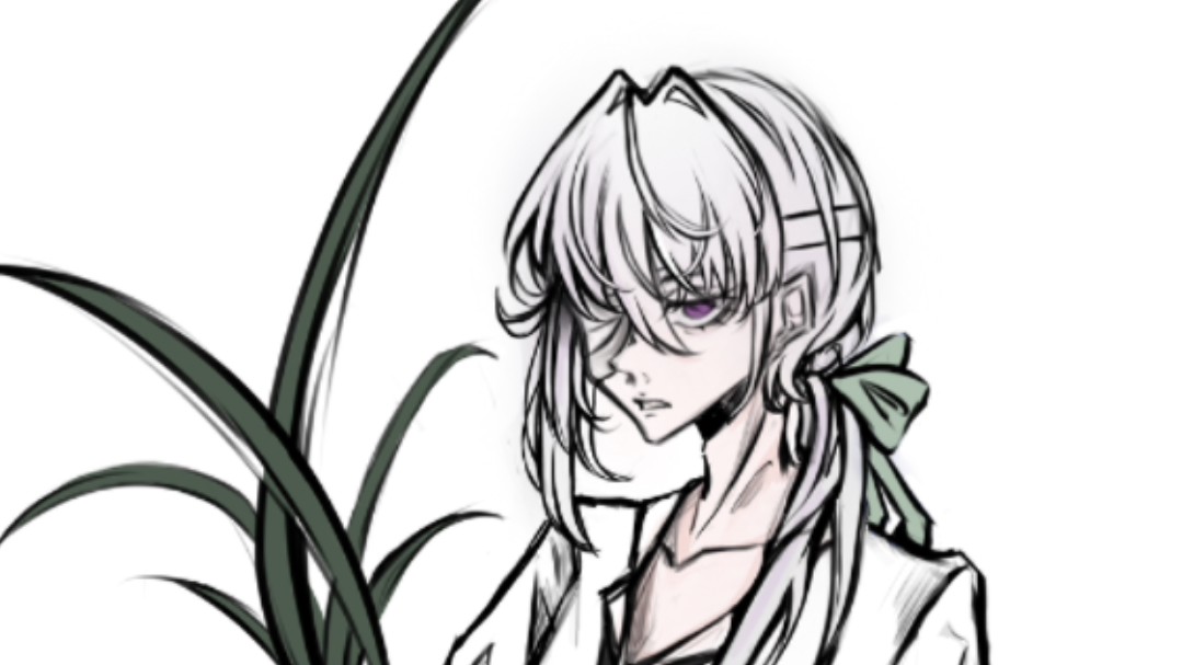 「自设 I OC I 绘画过程」4min草稿流两张