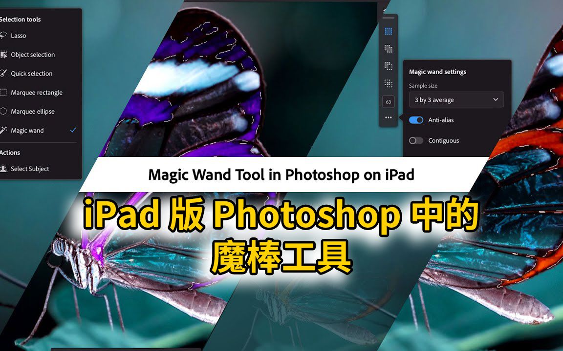Pad 版 Photoshop 中的魔棒工具