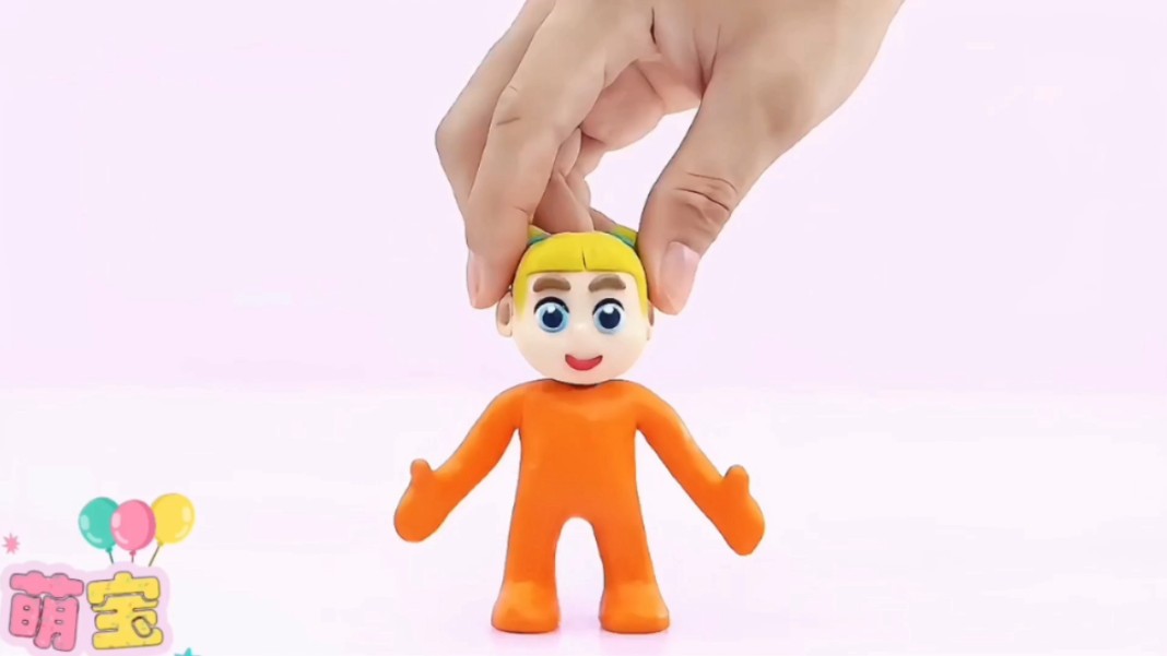 用橡皮泥捏小人#超级宝贝jojo #二次元 #奥特曼 #动漫 #儿童视频动画