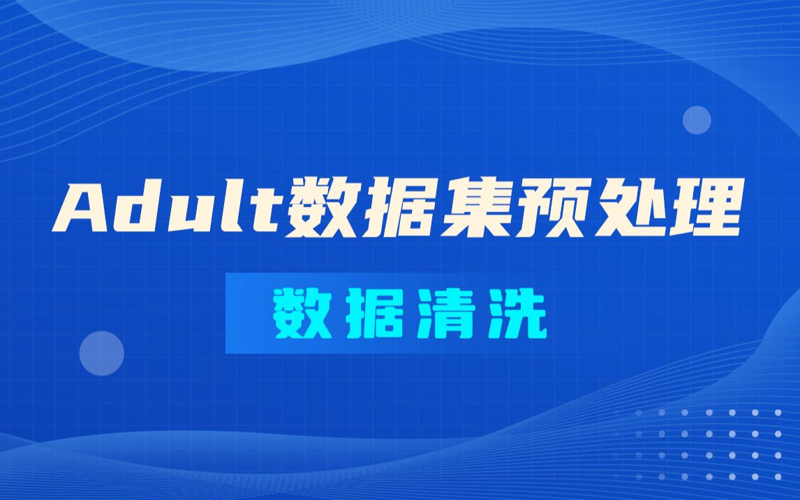 【君智课堂】Adult数据集预处理之数据清洗(分析流实验课程系列)