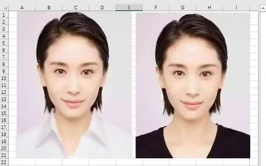 excel还能这么玩,玩出了Ps的味道!给证件照换正装!