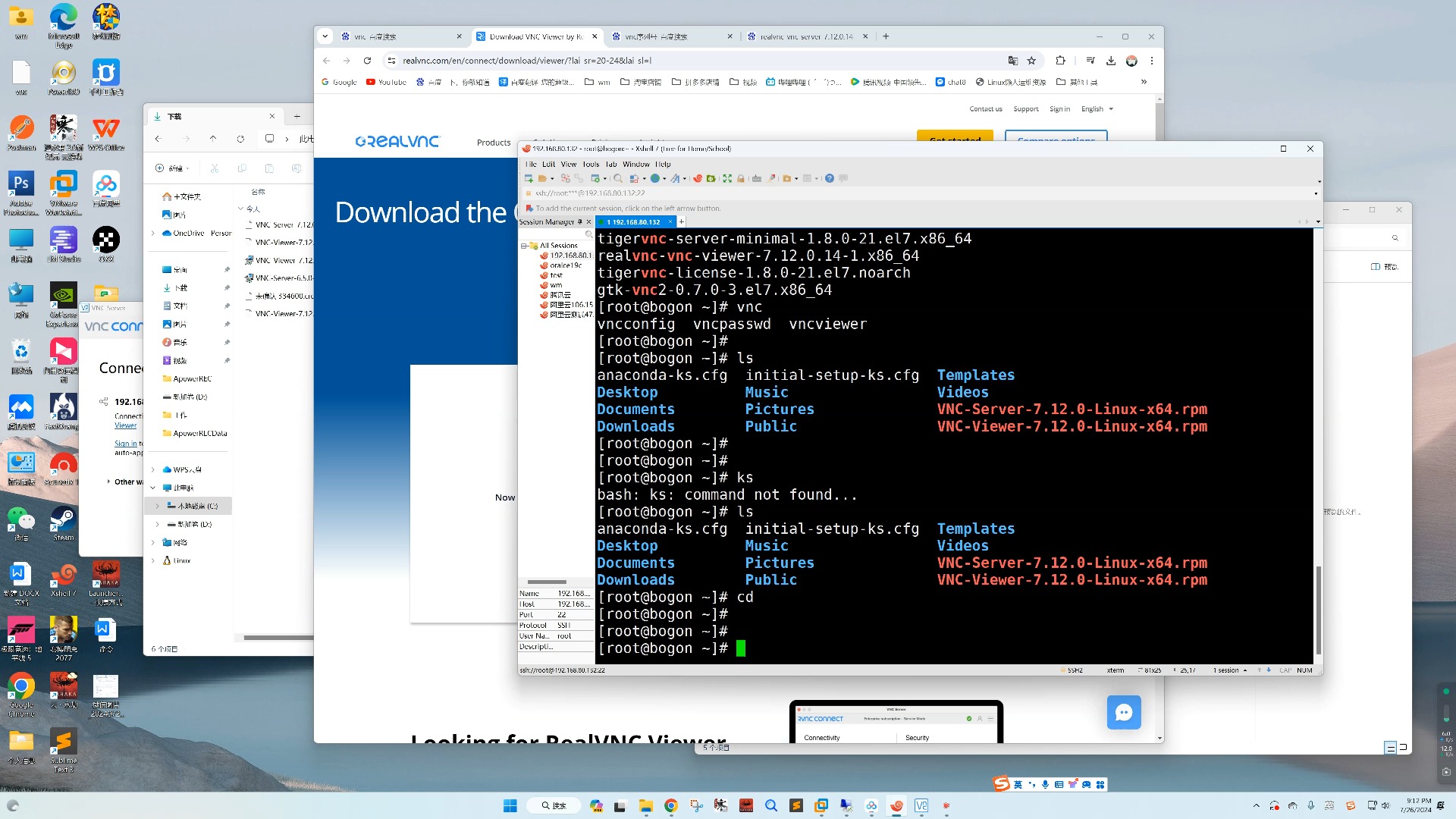 linux懒人运维:vnc远程桌面工具安装与使用(没啥大用-看看就行)