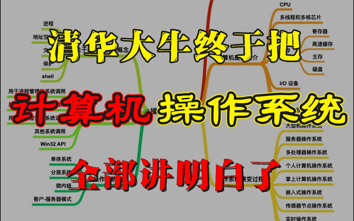 大学四年没学会的「计算机操作系统」和「计算机网络」终于被清华...