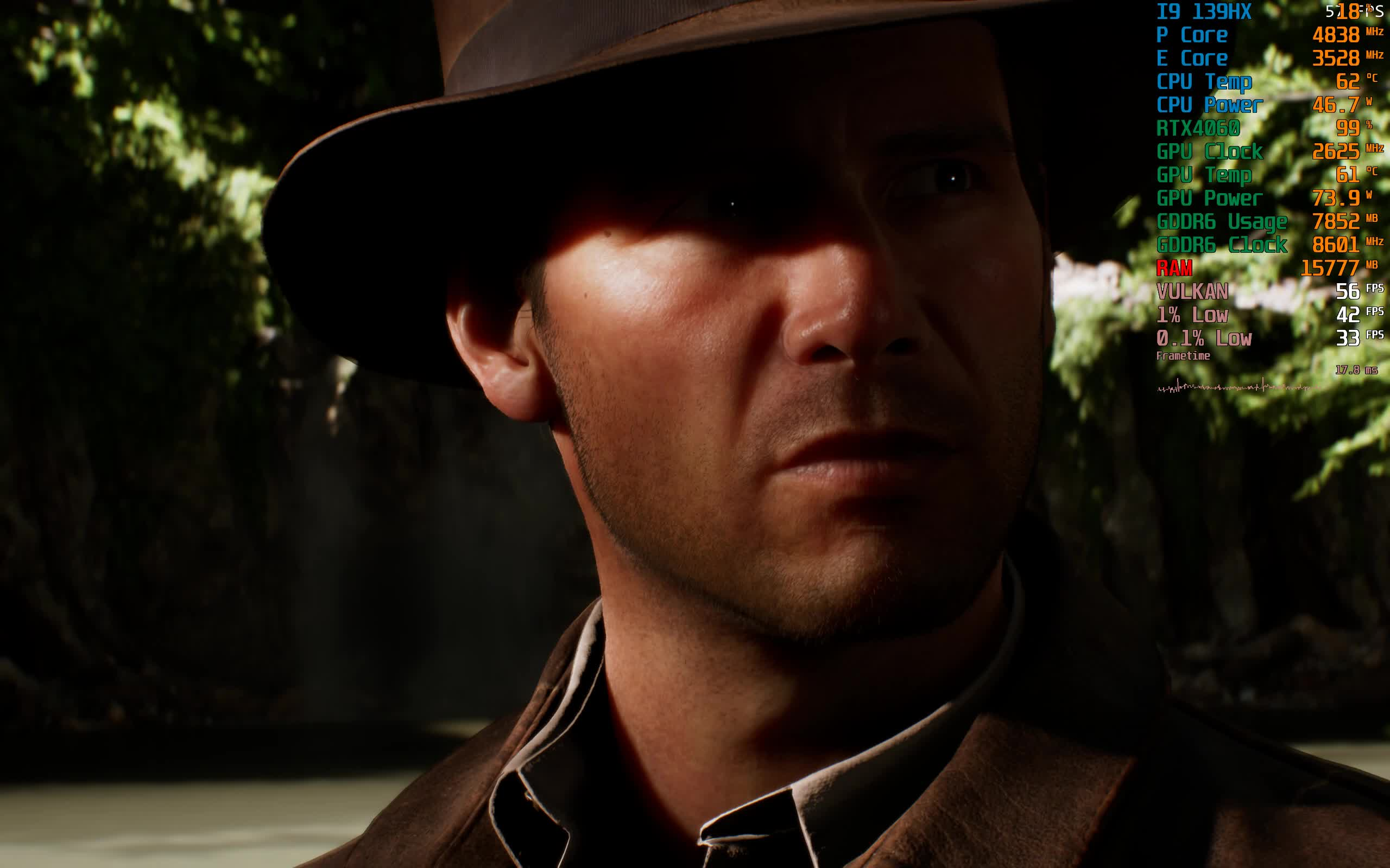 【夺宝奇兵:古老之圈】4060笔记本画质设置参考及帧数实测|Indiana ...