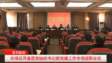 农场召开基层党组织书记抓党建工作专项述职会议