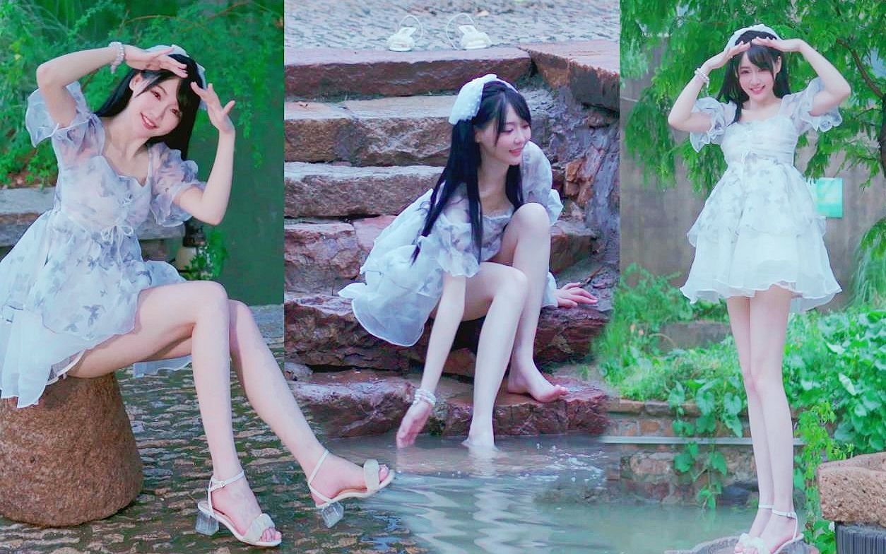 如水般柔软灵动的江南姑娘～在水乡跳一曲《小城夏天》!