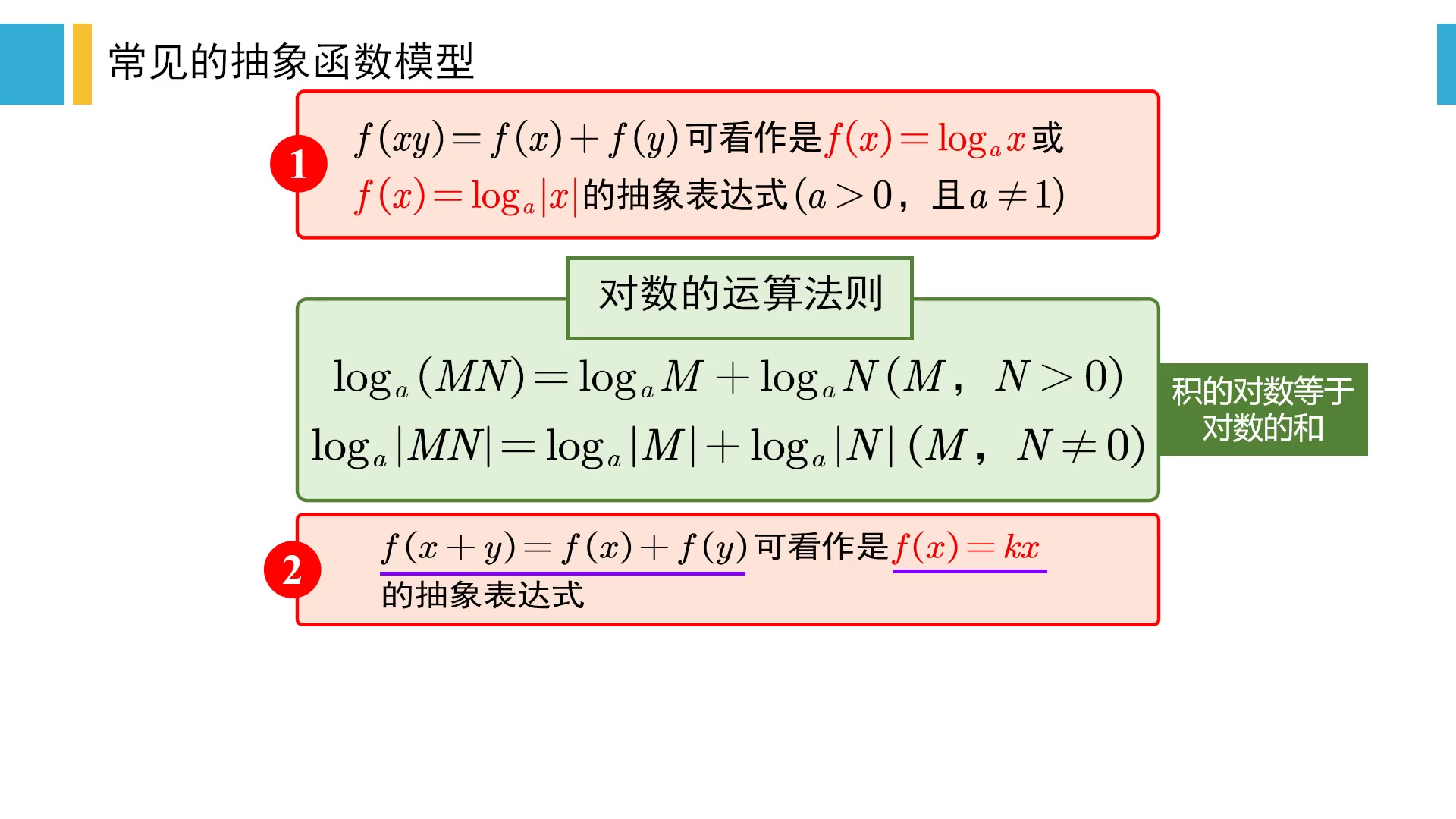 4种常见的抽象函数模型