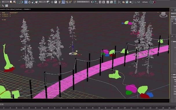 如何快速创建3Dmax森林植被模型,FP插件