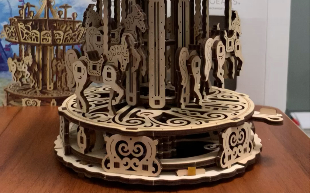 【木制机械】乌克兰UGEARS木质机械传动模型3D拼插手工拼装旋转...