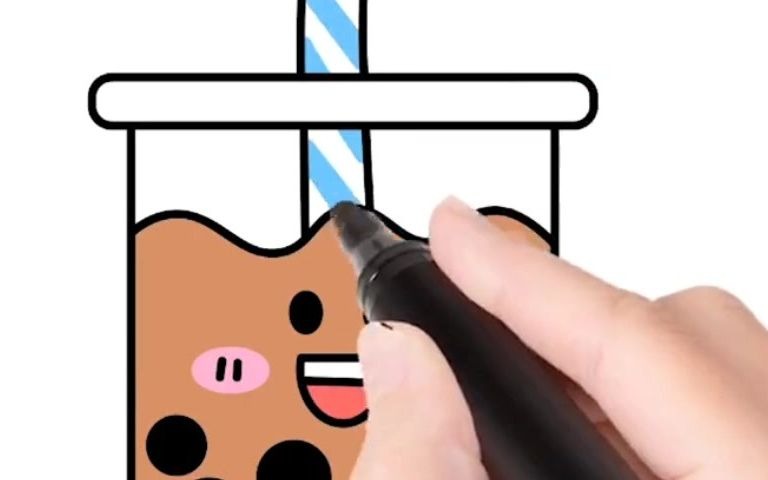 【爱上简笔画】 奶茶简笔画这么画不好看你打我!