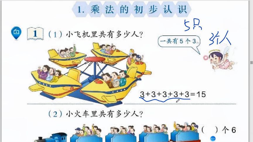 人教版数学二年级上册第38课表内乘除法一