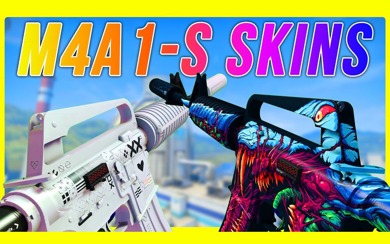 【4K60FPS】CS:GO M4A1-S消音型 全皮肤展示 | 持枪视角+换弹+...