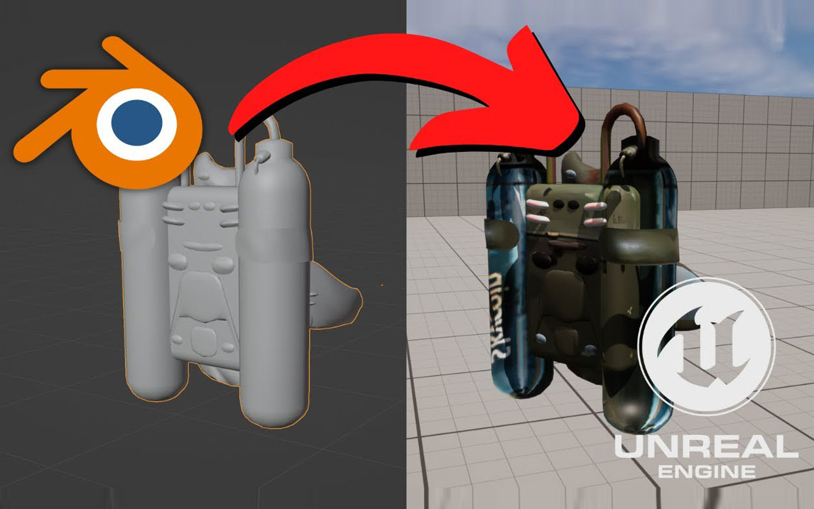 如何将Blender模型导入和导出到虚幻引擎5中