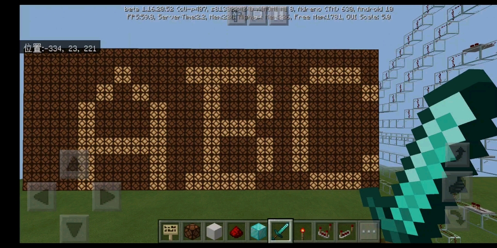 我的世界红石电路,字母字库带简易显示屏