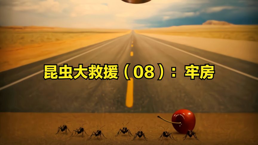 动画片 儿童动画 被抓昆虫分开关注不同的玻璃箱内