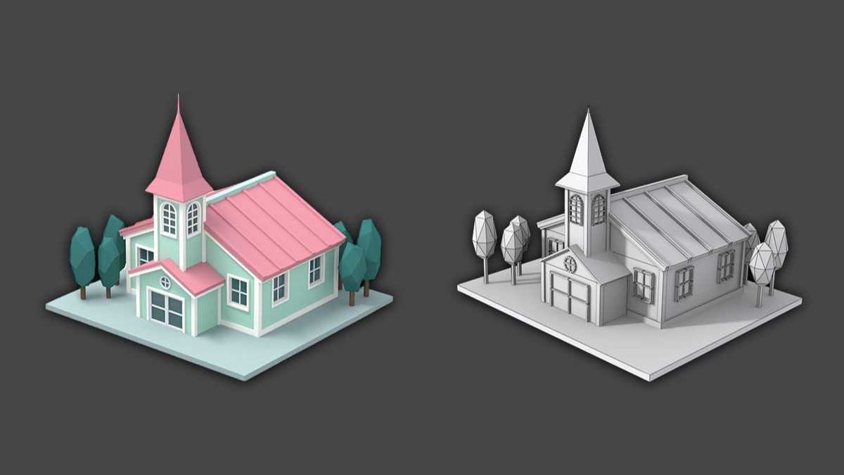 【3DMax建模】绿色系小房子模型制作 | 3dmax新手入门案例 | 3dmax...